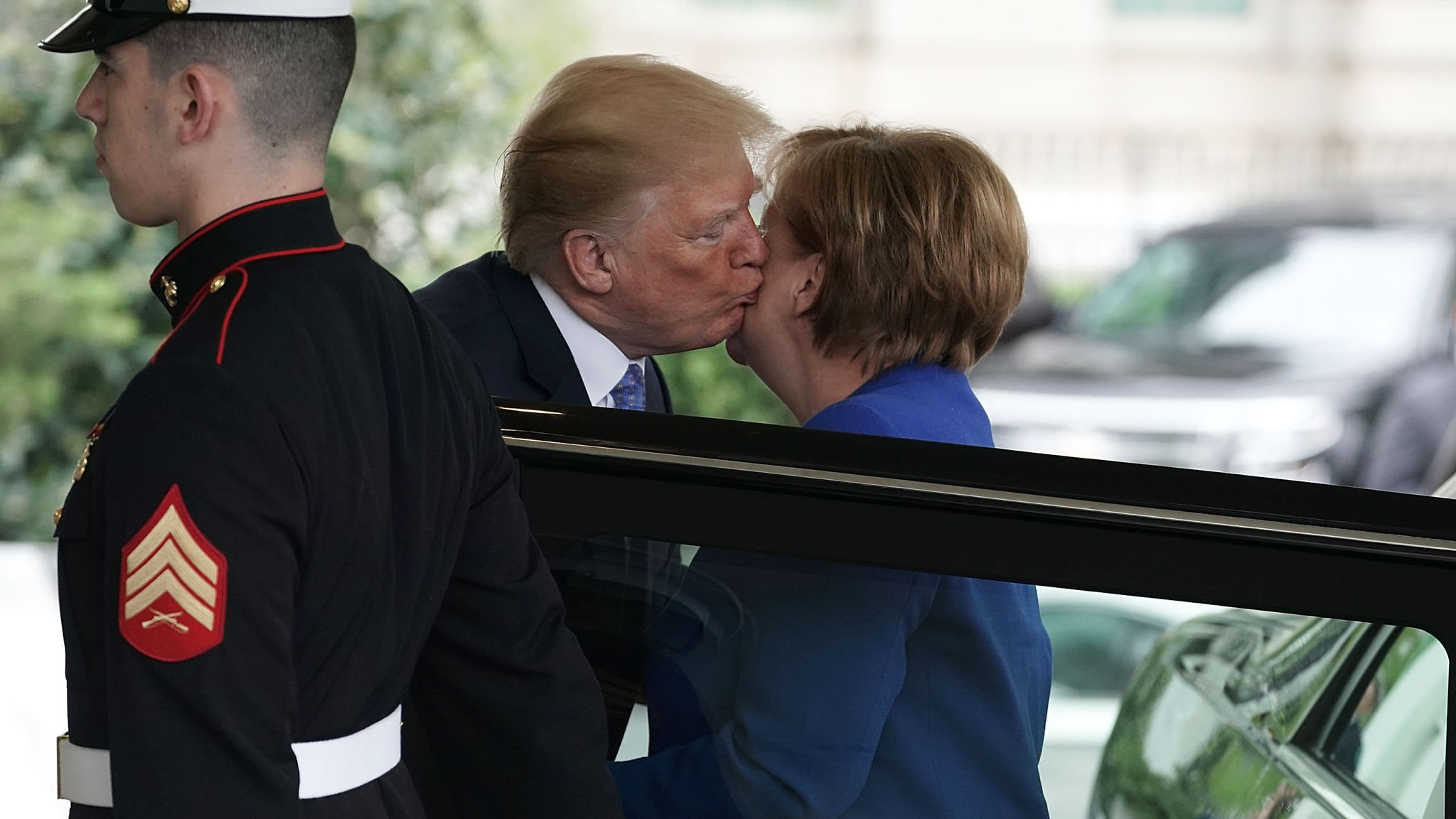 Cheek Kiss Greeting