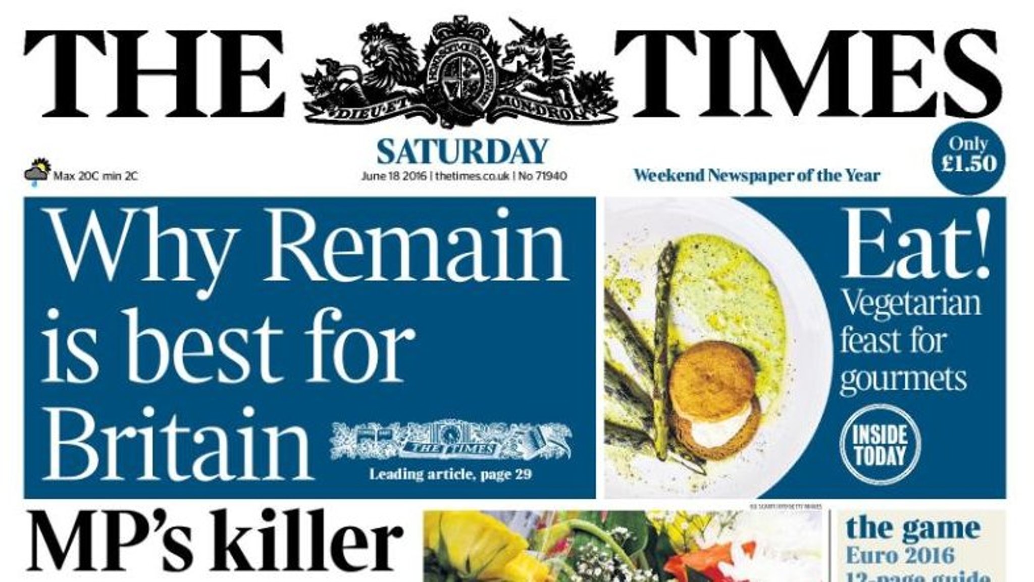 The Times declares support for Remain campaign