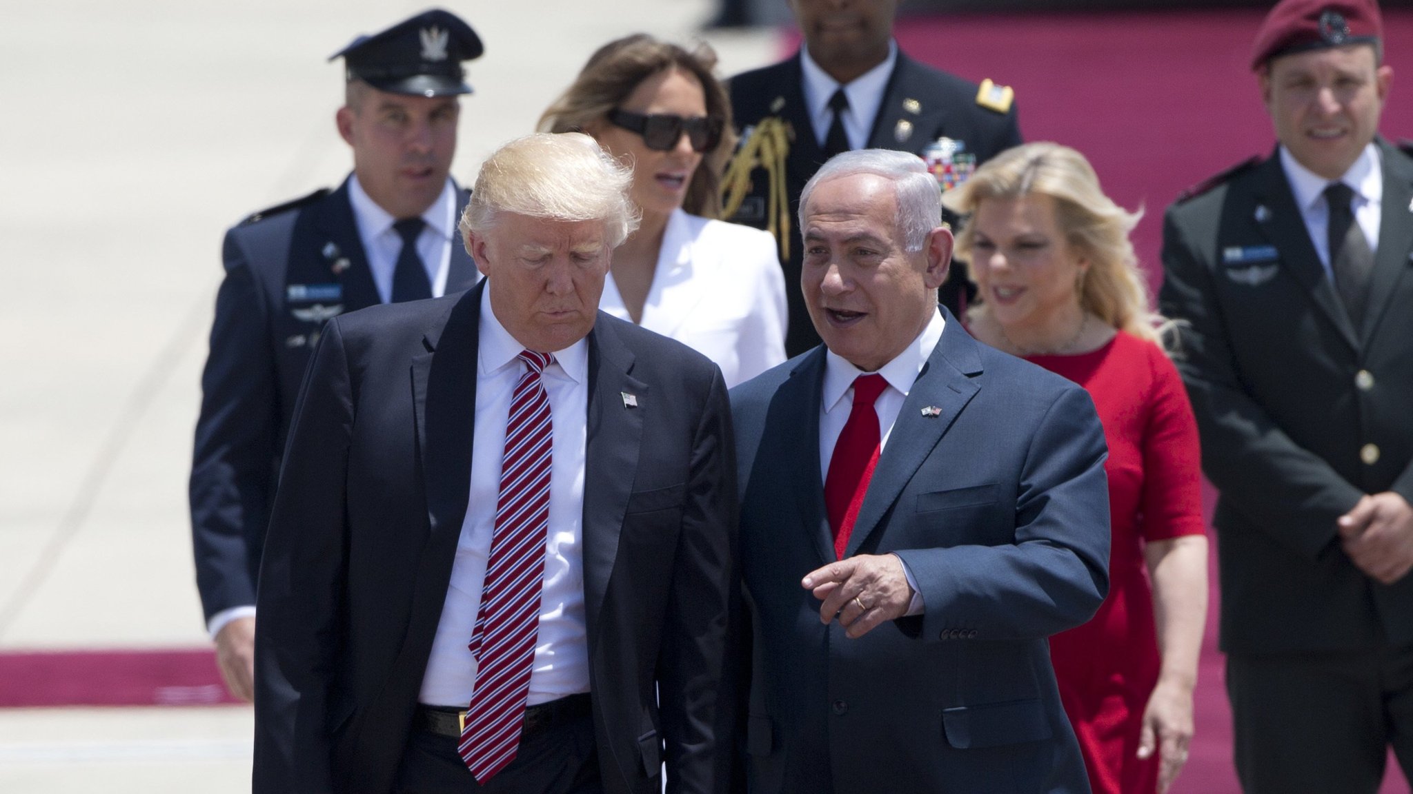 Trump hails ‘rare opportunity’ for peace as he arrives in Israel