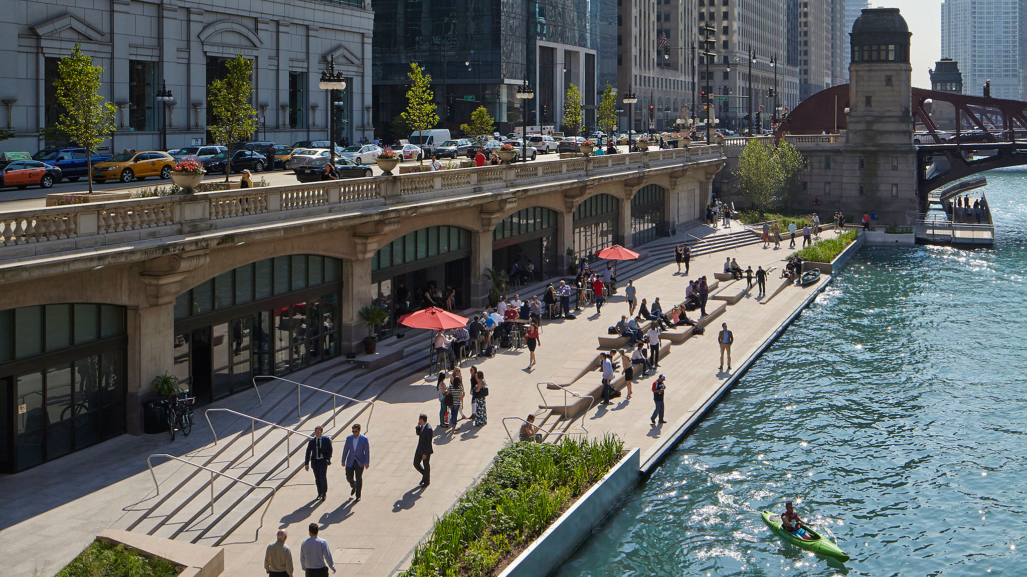Chicago’s Riverwalk: complex, urbane and intriguing