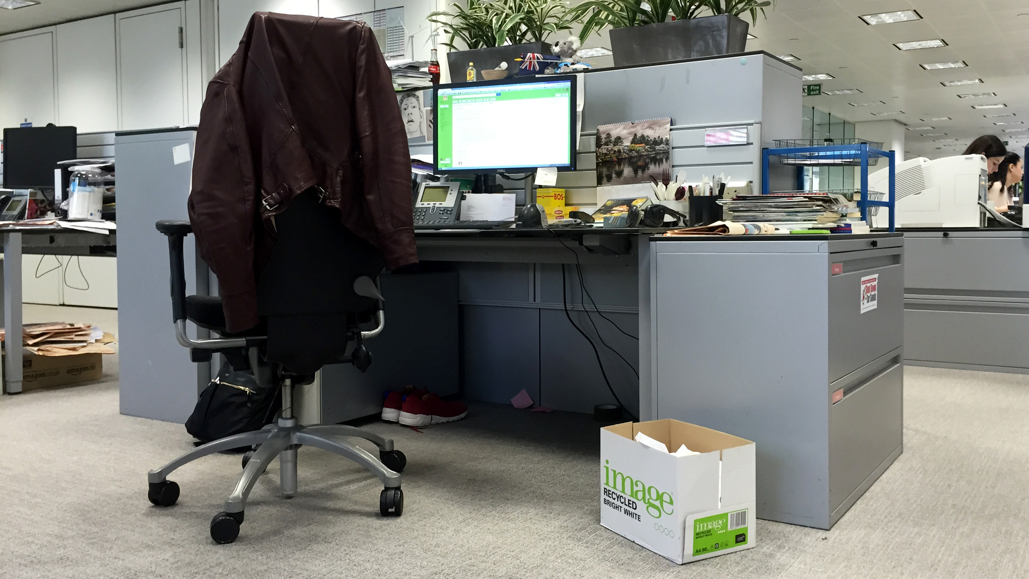 Workplace waste, recycling and the night they took the bins away